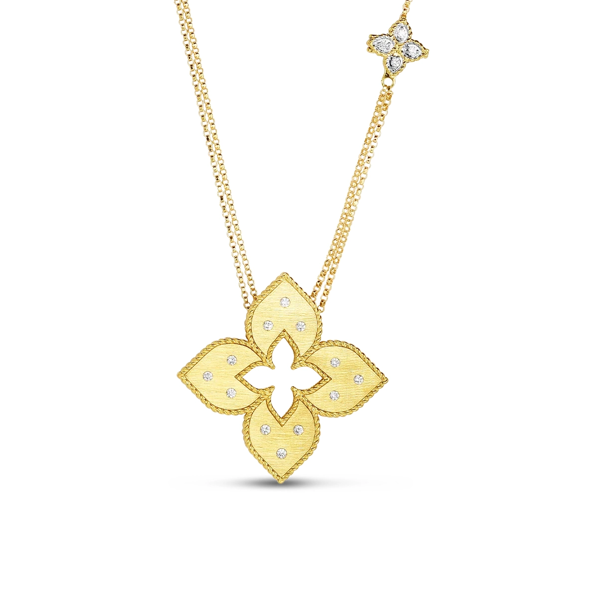ROBERTO COIN 18K Yellow Gold Venetian Princess Diamond Pendant Necklace